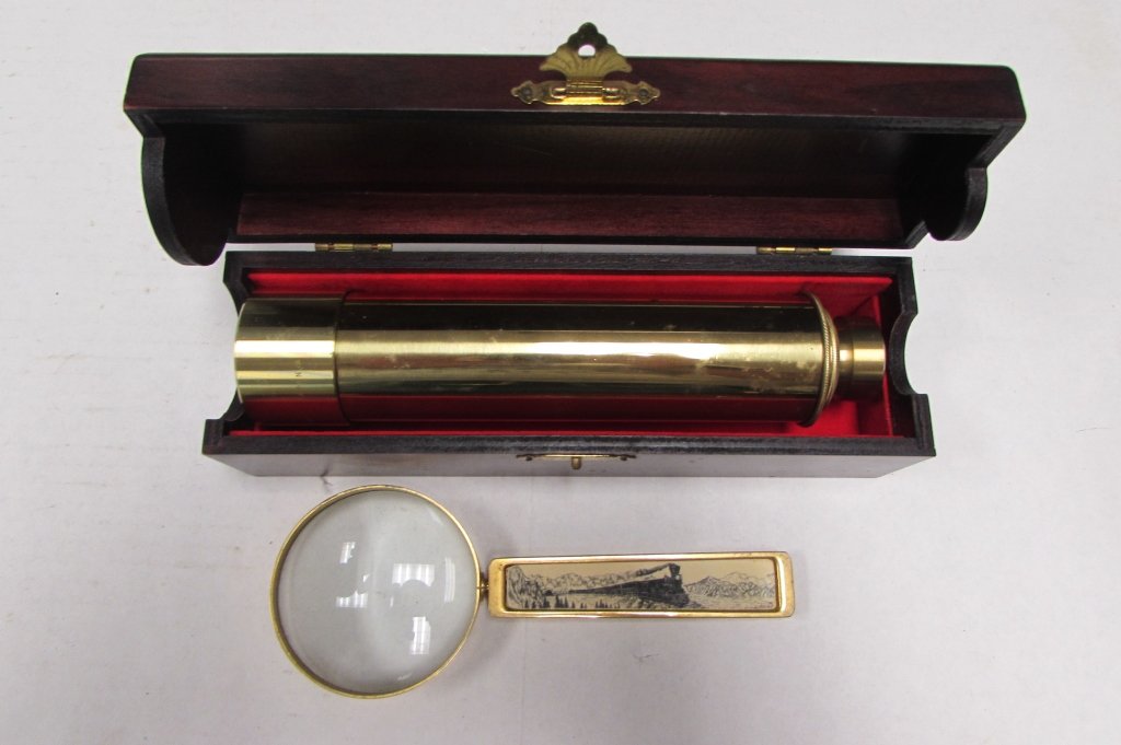 BRASS SELSI TELESCOPE MAGNIFYING GLASS TRAIN WOOD - Dec 14, 2014 ...