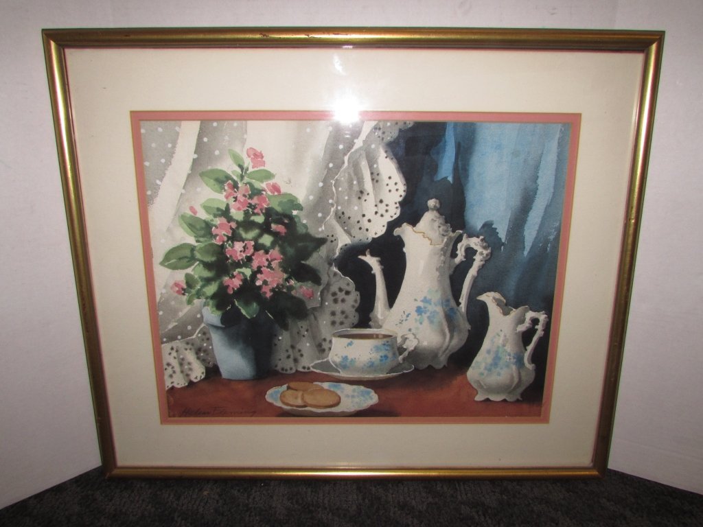 HELEN FLEMING SIGNED WATERCOLOR PAINTING ORIGINAL