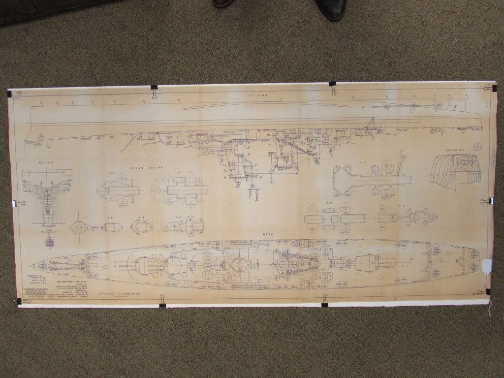 SHIP DIAGRAM CRUISER USS ALASKA BLUEPRINT BATTLESHIP