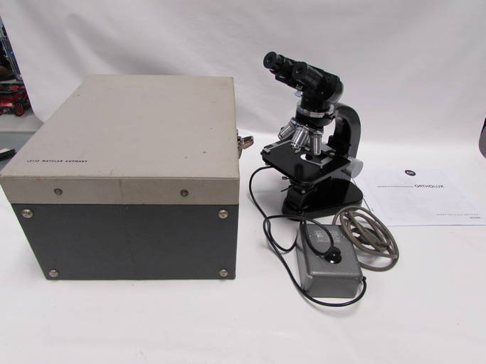 Leitz Wetzlar Microscope In Case Germany Biology