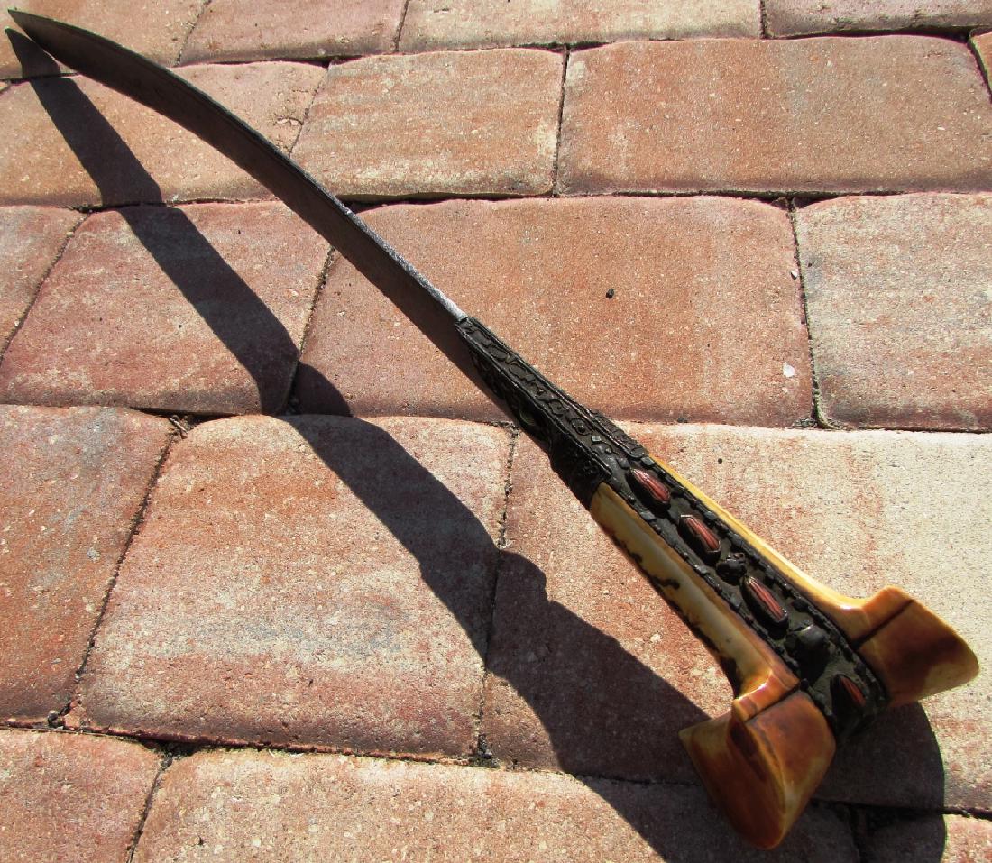 PRIMITIVE SWORD BONE CORAL HANDMADE UNIQUE ANTIQUE