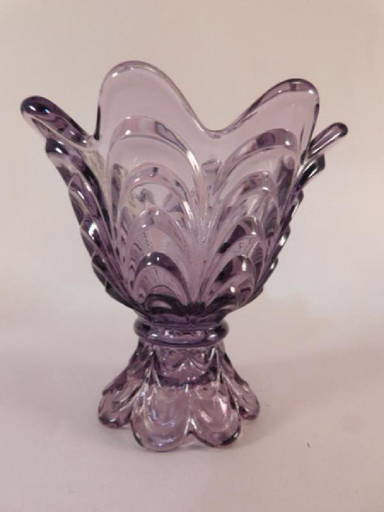 Fenton Art Glass Usa Handpainted Votive Violet