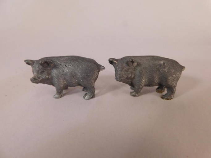 Pewter Miniature Pigs Hogs