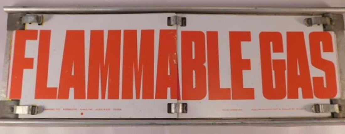 Vintage Flip Antique Metal Flammable Gas Sign