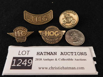 Vintage Harley Davidson Lapel Pins (yes,we Ship)