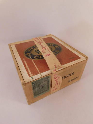 Webster Cigar Box Vintage Antique