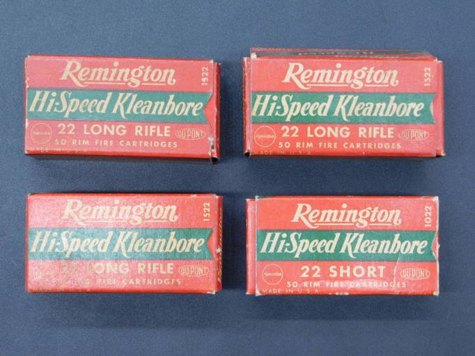 Remington Hi Speed Vintage 22 Ammo 4 Partial Boxes 1567