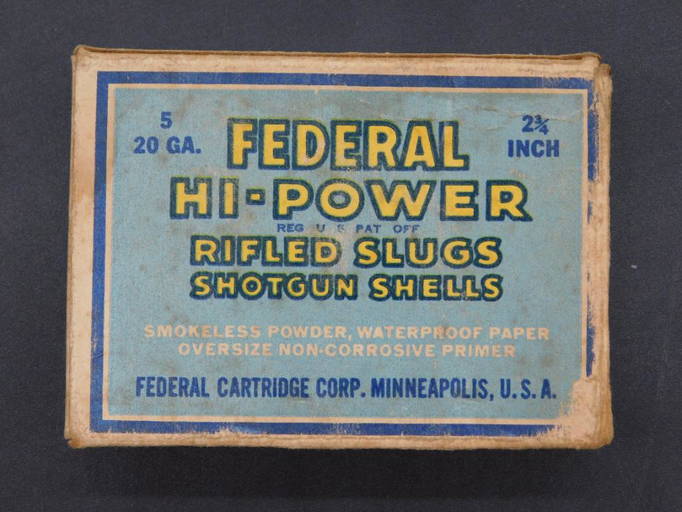 Federal Hi Power Rifled 20 Guage Slugs Shotgun Shells