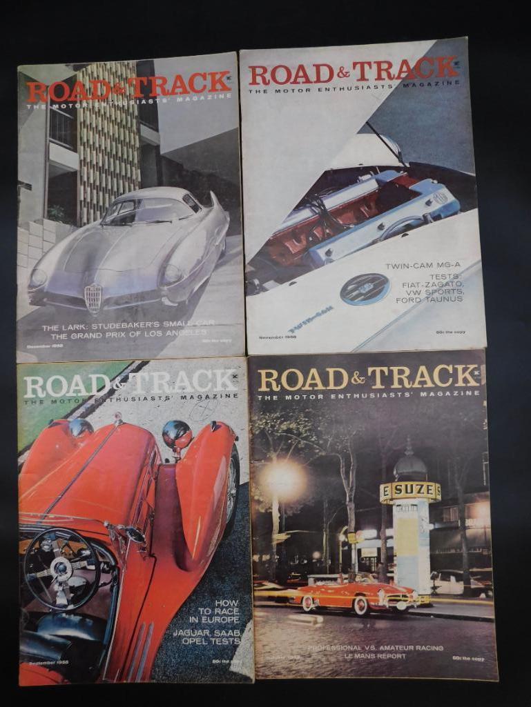 Road And Track Magazines Set Of 4 Vintage Antique Automobilia
