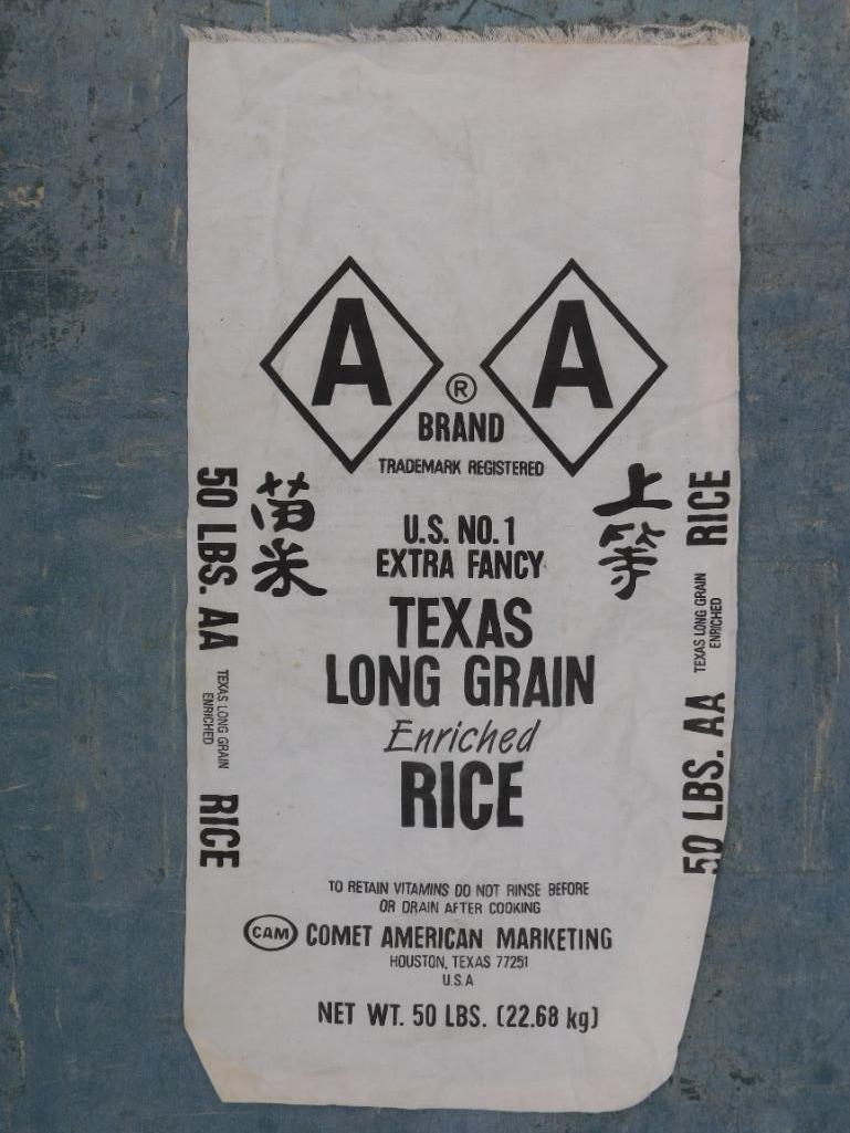 50 LB BAG TEXAS LONG GRAIN ENRICHED RICE VINTAGE ANTIQUE - Sep 05, 2022 ...