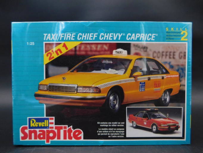REVELL TAXI FIRE CHIEF CHEVY CAPRICE MODEL KIT VINTAGE ANTIQUE (#500321 ...