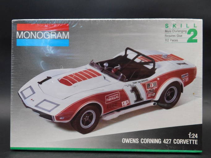 MONOGRAM OWENS CORNING 427 CORVETTE MODEL KIT VINTAGE ANTIQUE (#500341 ...