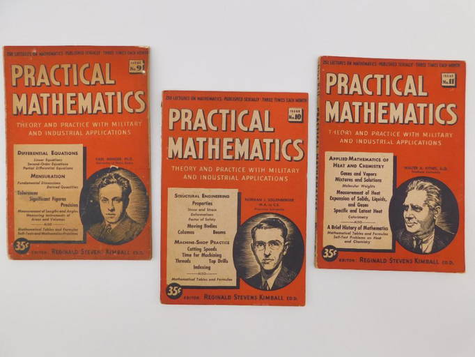 1940S PRACTICAL MATHEMATICS ISSUE 9 10 AND 11 VINTAGE ANTIQUE (#035060 ...
