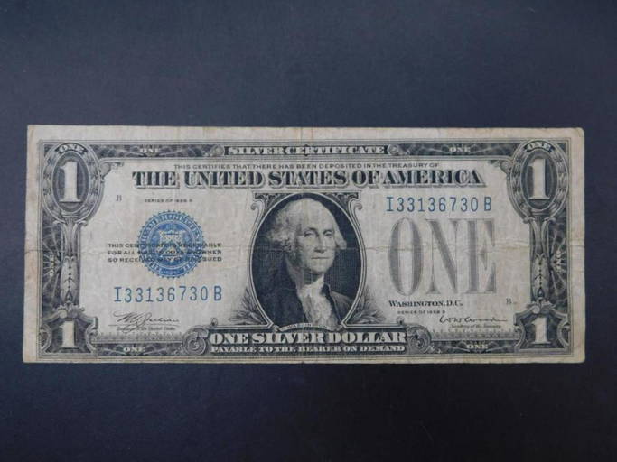 1928 UNITED STATES SILVER CERTIFICATE ONE SILVER DOLLAR BILL NUMISMATIC ...