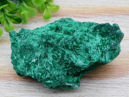 Fibrous Malachite Rock Stone Lapidary Specimen