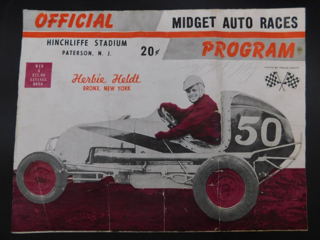 Official Midget Auto Races Program Early Nascar Car Racing Photograph ...