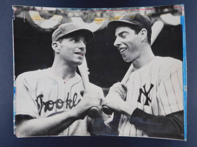 Dolph Camilli And Joe Dimaggio Photograph Vintage Antique