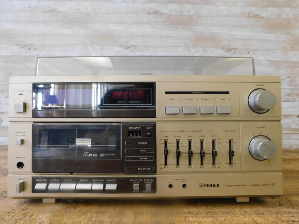 Model Mc 730 Fisher Audio Component System Phono Cassette Radio