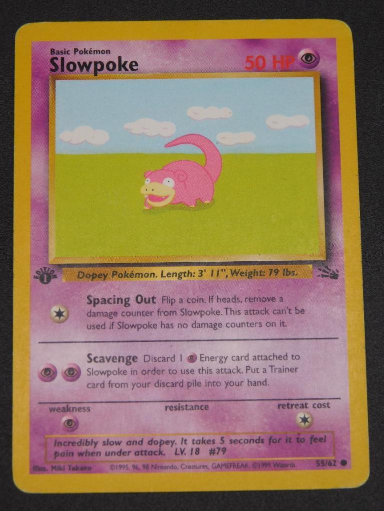 First Edition Slowpoke Misprint Card Pokemon Illustrator Name ...