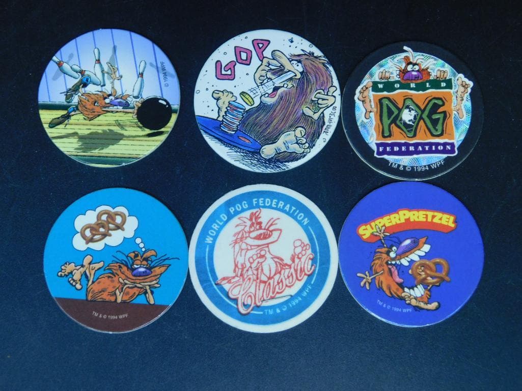 Pogman Retro Pogs Collectible Gaming Vintage Antique Auction