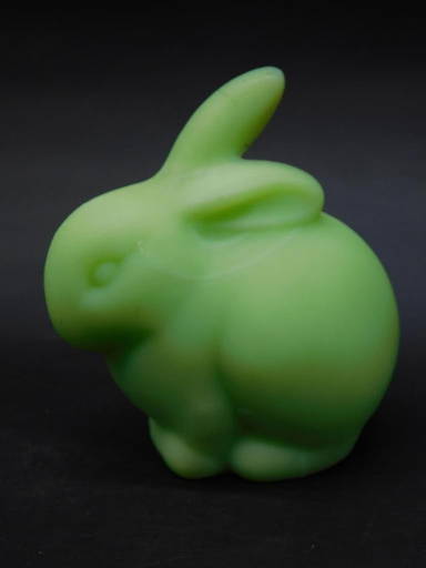 Uranium Glass Rabbit Vintage Antique