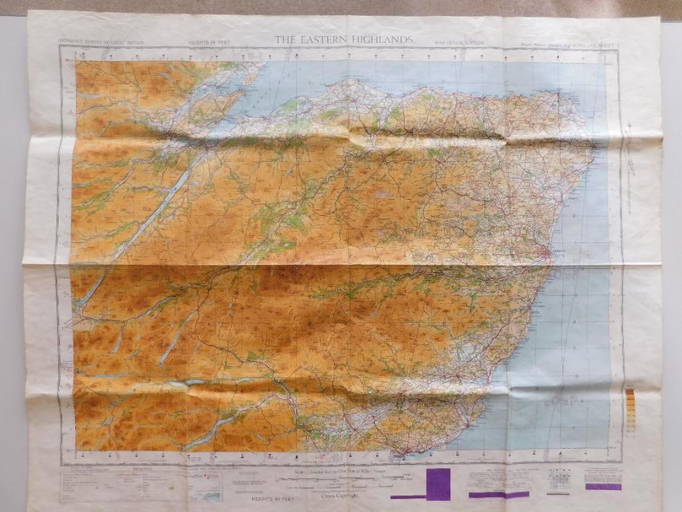 The Eastern Highlands Map Vintage Antique