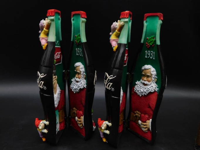 Coca Cola Hinged Coke Bottle Santa And Elves