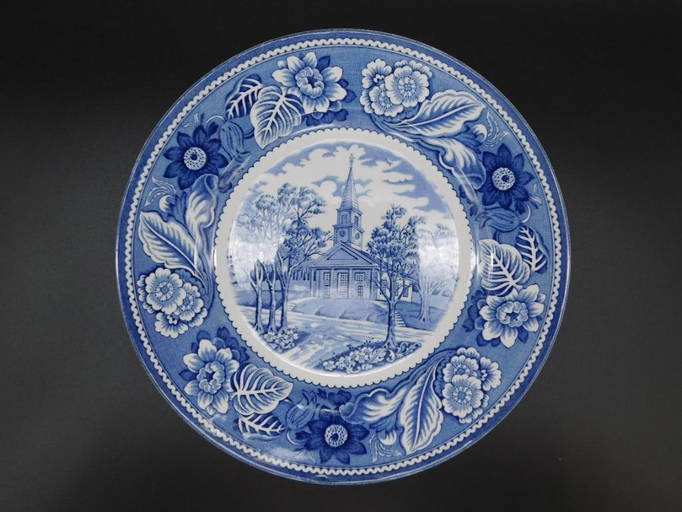 1832 Meeting House Sturbridge Village Collectors Plate Vintage Antique