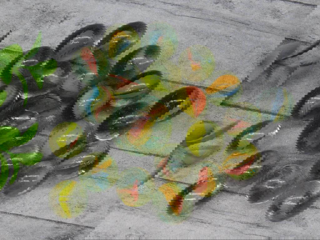 Vintage Glass Marbles With Multicolor Swirls Auction