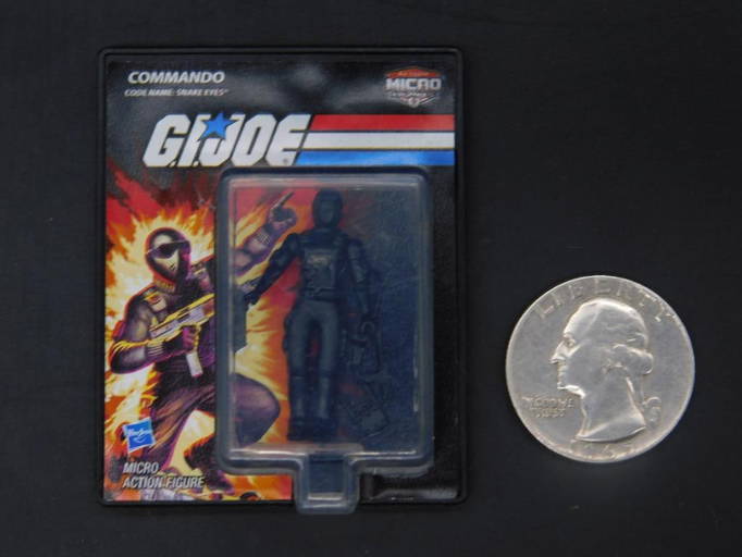Worlds Smallest Micro G.i. Joe Micro Action Figure Snake Eyes In Package