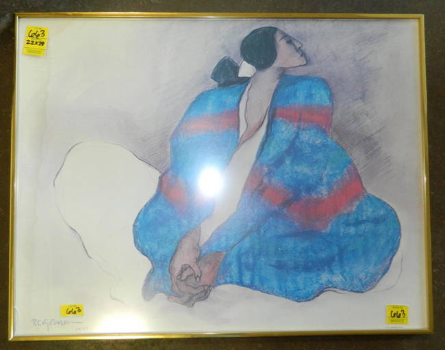 R C Gorman 1977 Signed Print 23 X 28