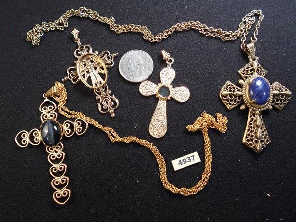 Vintage Jewelry Cross Necklaces