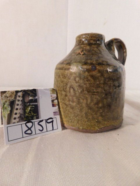 Folk Art Known Artist Eli Hewell Pottery Jug