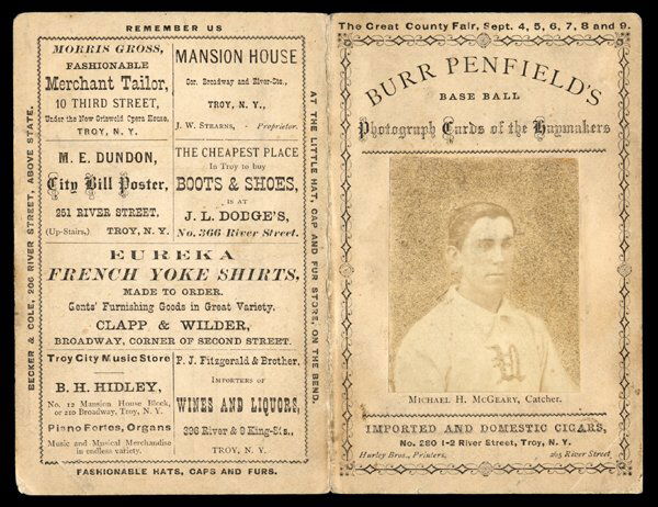 6: 1871 Troy Haymakers Photo Scorecard