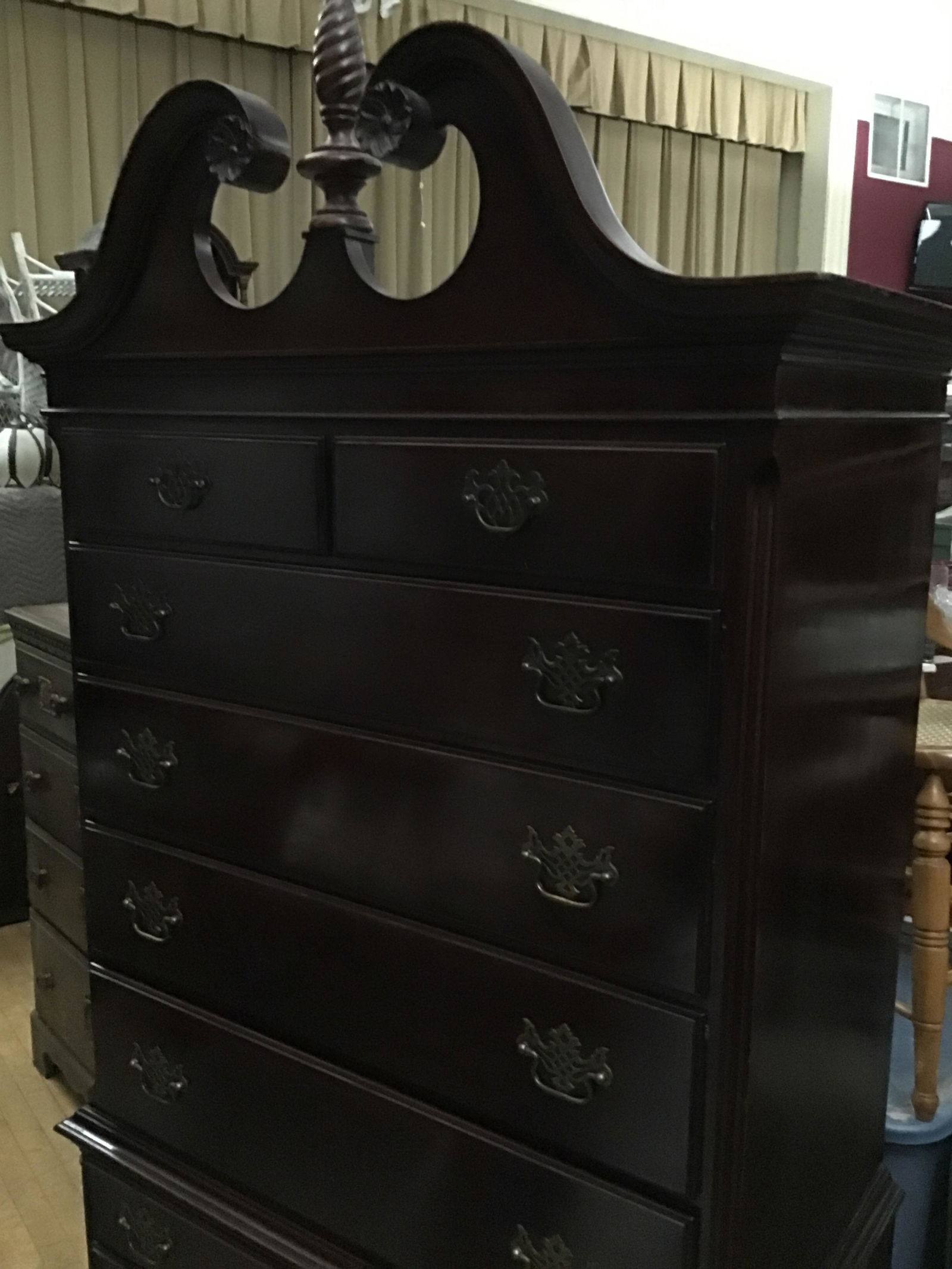 Vintage Kling Furniture, Mahogany Highboy This Piece Has Brass Hardware ...