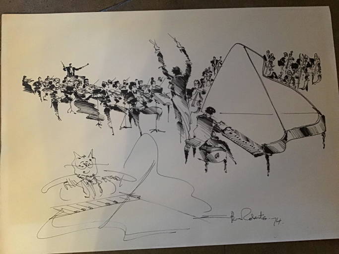 1974 Orchestra Lithograph B. Roberts