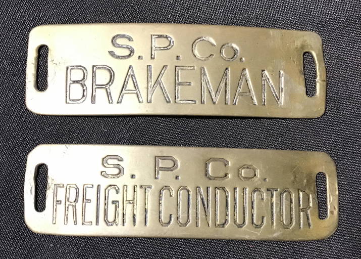 Vintage S.P. Co. Brakeman and Freight Conductor labels (#0240) on Dec ...