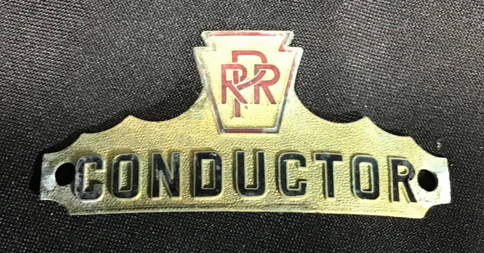 Vintage Pennsylvania Railroad Conductor Badge H1 1/2â€ X 3 1/2â€ Long