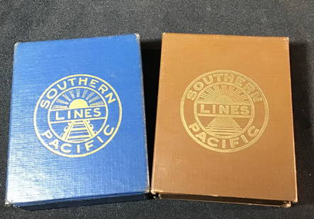 Vintage Southern Pacific Lines Railroad Cards (2) Playing Cards