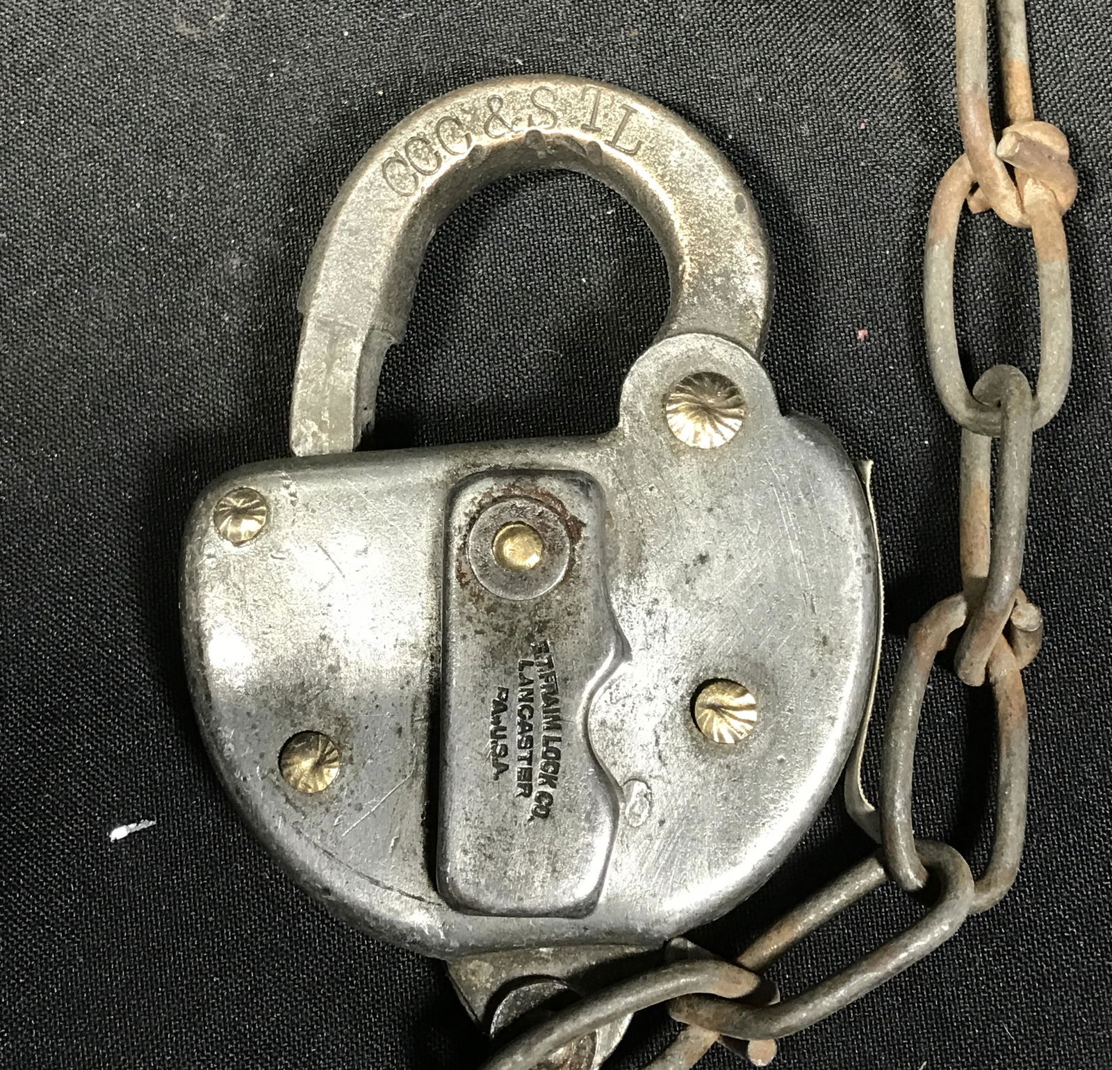 CCC & STL Padlock Cleveland, Cincinnati, Chicago and St. Louis Railway ...