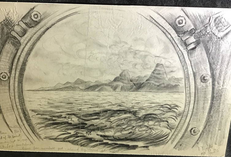 Maffei Drawing Through Ships Window Of Northern