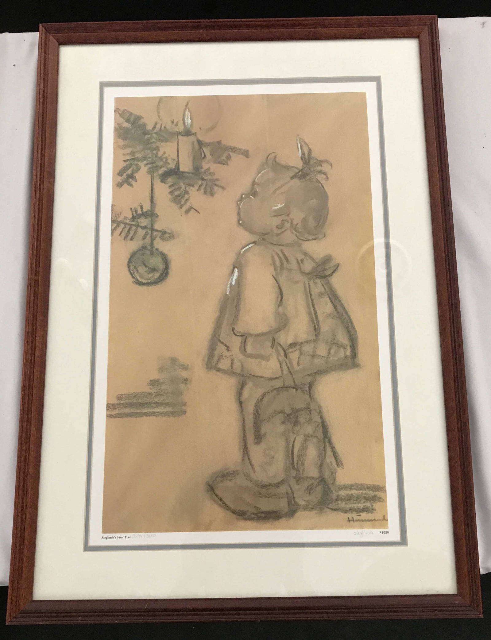 Hummel Drawing Titled Sieglindes First Tree Auction