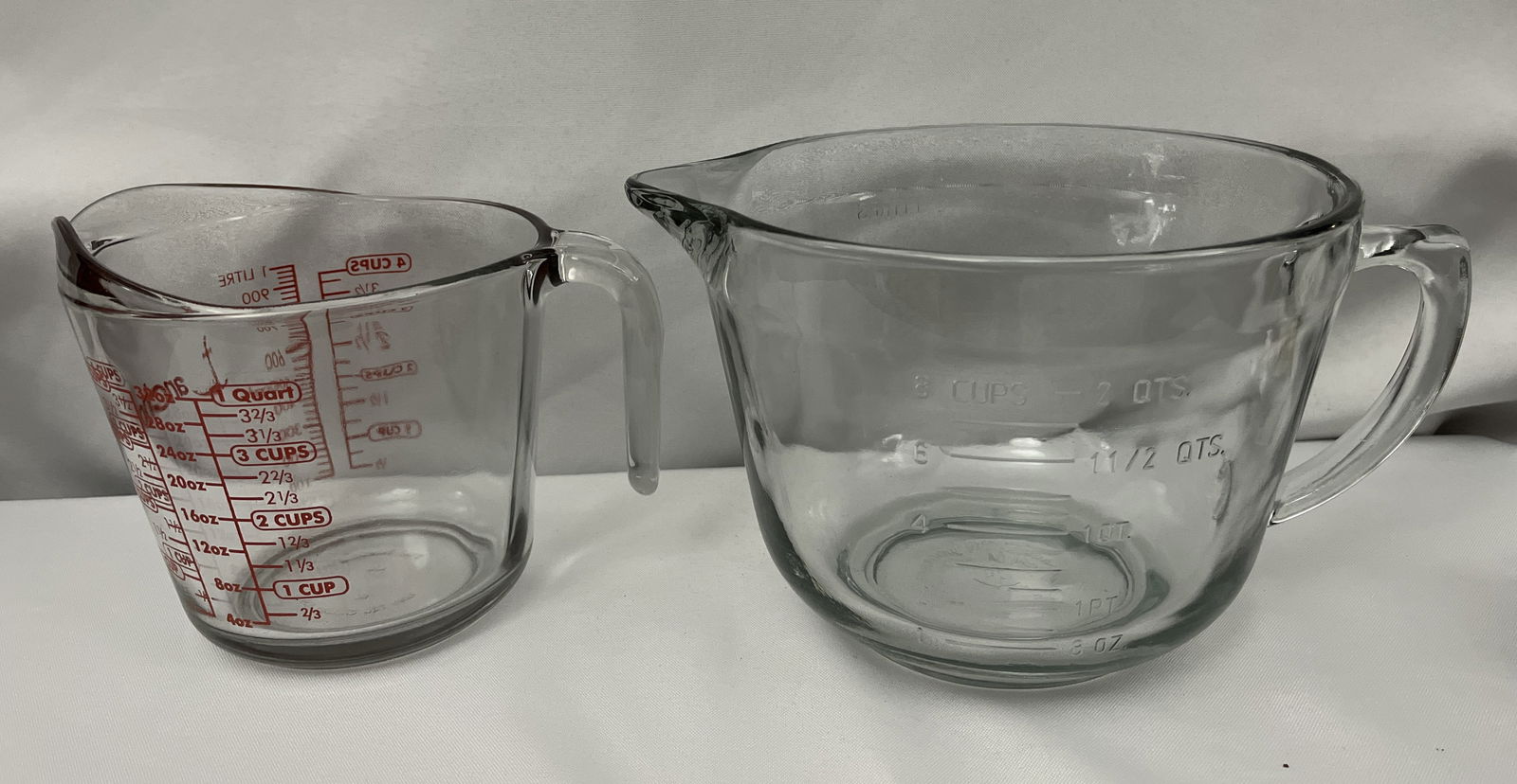 Anchor Hocking Measuring Bowls (2) Auction