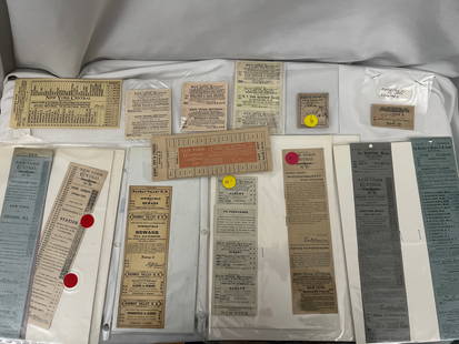 Vintage Railroad Ticket Collection Auction
