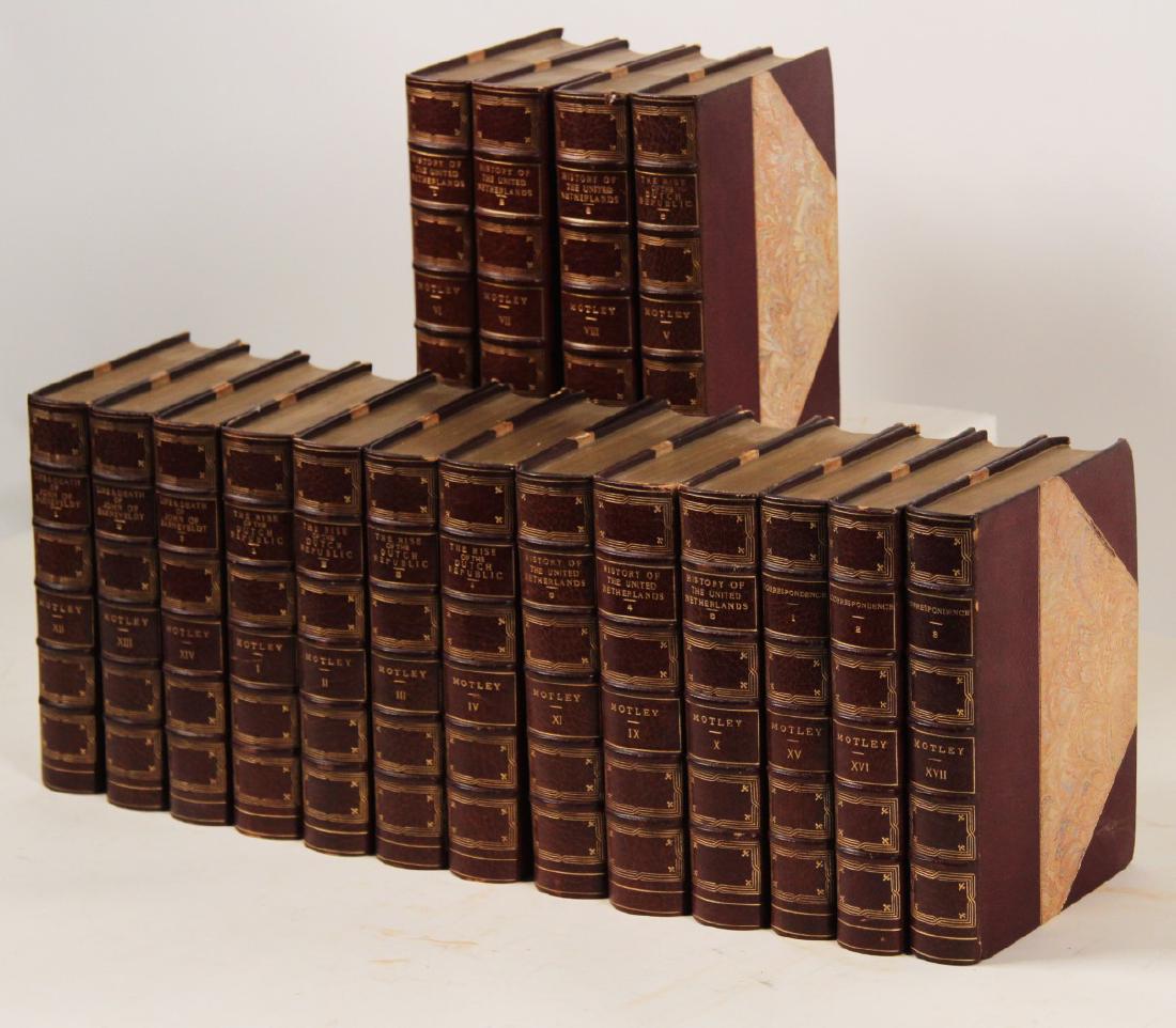 COMPLETE SET OF 17 LEATHER BOUND BOOKS