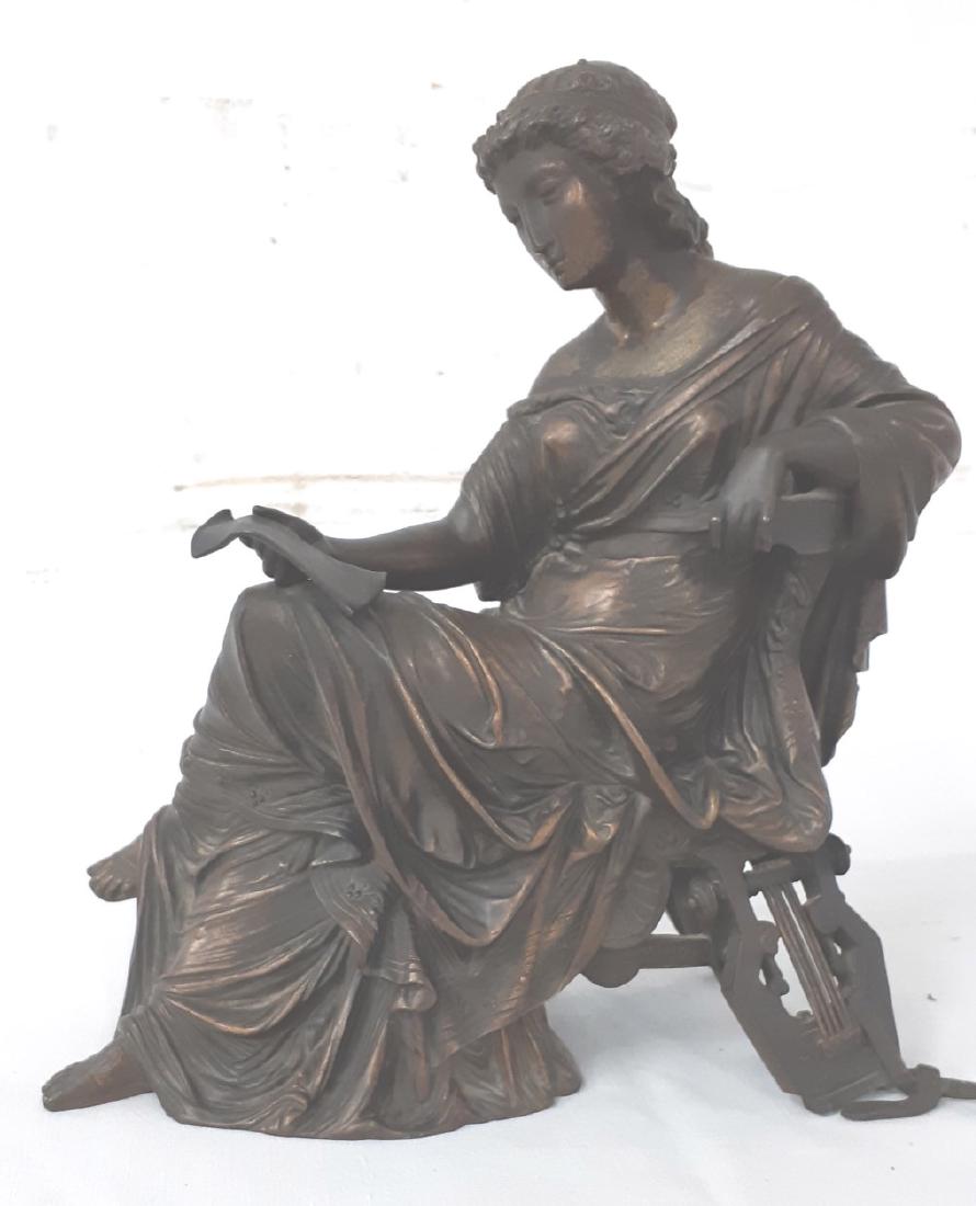 MAGE, SIGNED FRENCH BRONZE OF LADY