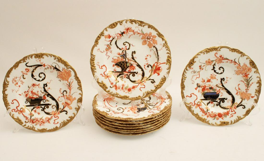 Set Of 10 Royal Crown Derby Plates
