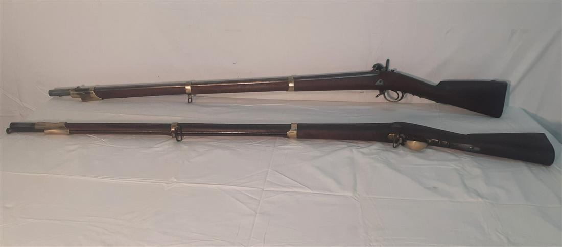 Pr. Of Flint Lock Rifles With Barrels Dated 1846 And
