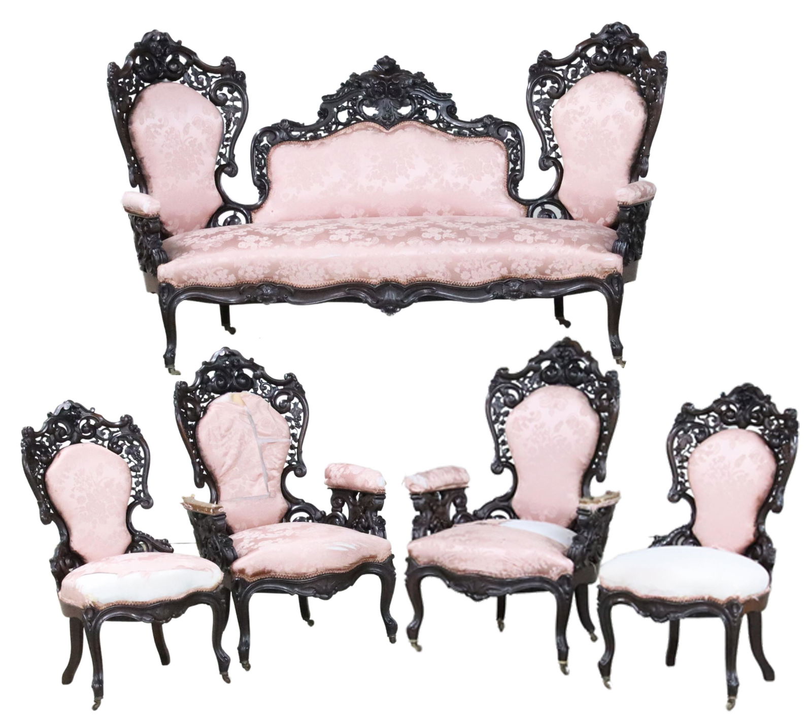Important American Rococo Revival Parlor Suite