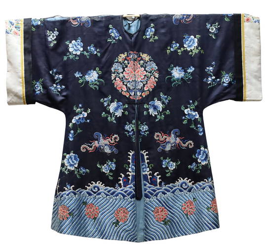 Antique Oriental Silk Temple Robe